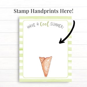 Summer Craft Activity for Toddlers, Ice Cream Handprint Art Template ...