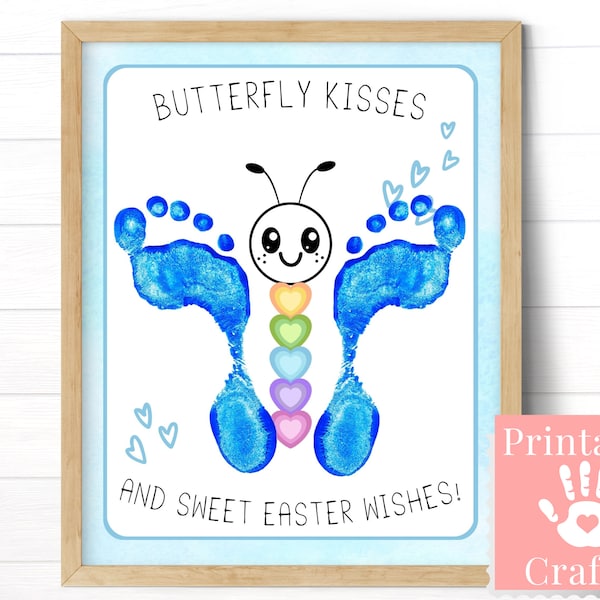 Footprint Spring Art Template - Etsy