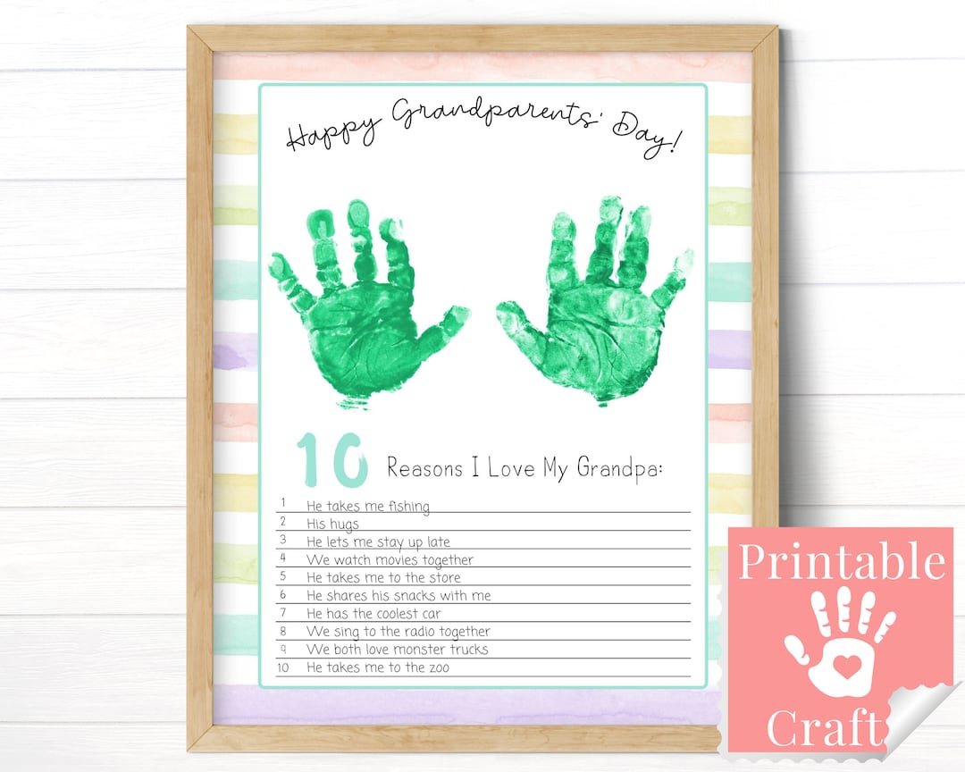 Grandpa Gift From Kid for Grandparents Day, DIY Grandpa Card, Toddler ...