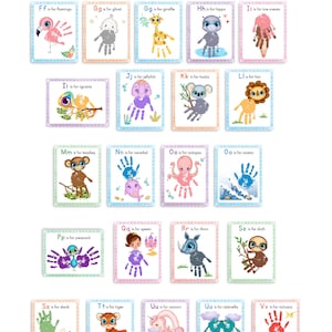 Kids Handprint Art Bundle for Preschool Daycare or Homeschool, Full ...