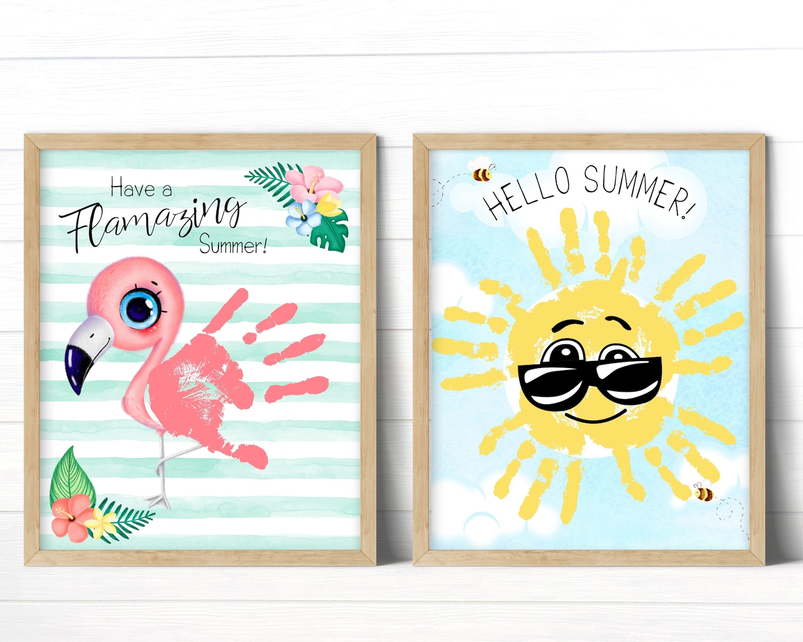 Summer School Handprint Art Set of 5, Preschool or Daycare Crafts ...