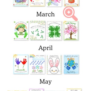 Kids Handprint Art Bundle for Preschool Daycare or Homeschool, Full ...