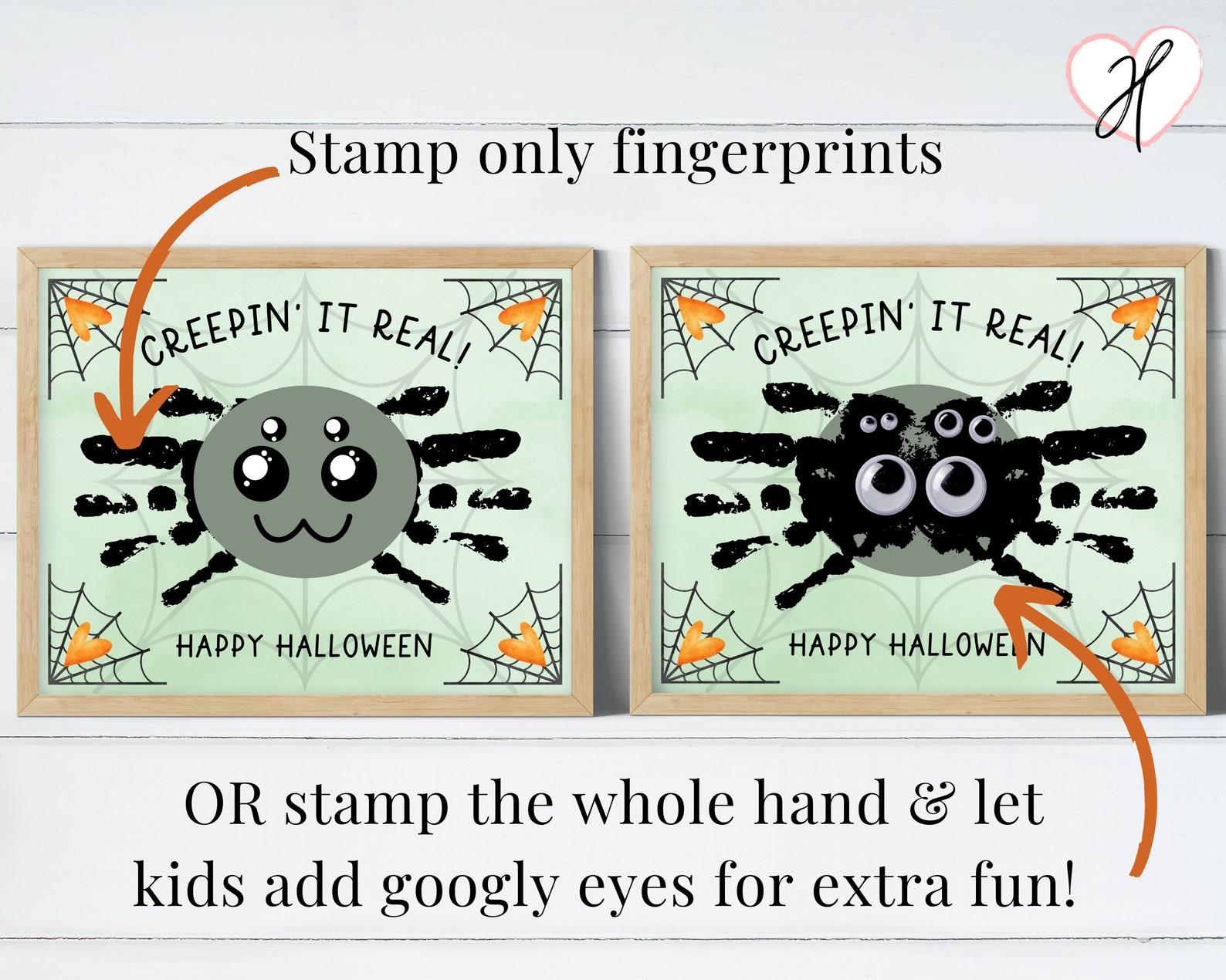 Creepin It Real Halloween Spider Handprint Craft for Kids, October ...