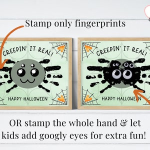 Creepin It Real Halloween Spider Handprint Craft for Kids, October ...