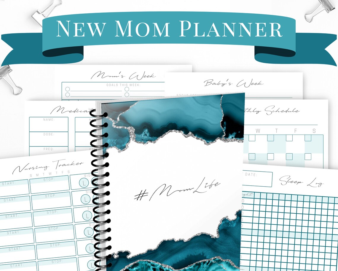 New Mom Printable Baby Planner, Breastfeeding Tracker, Household Binder ...