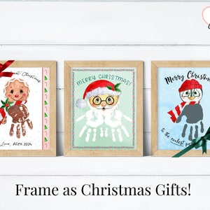 Handprint Art Christmas Decor, Christmas Card Set, Fun Christmas Craft ...
