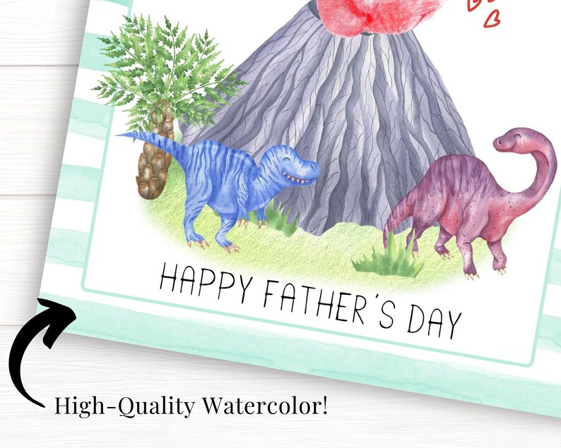 Fathers Day Toddler Dinosaur Craft, I Lava You Volcano Handprint Art ...