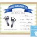 Preemie Boy NICU Graduation Printable Certificate Footprints - Etsy
