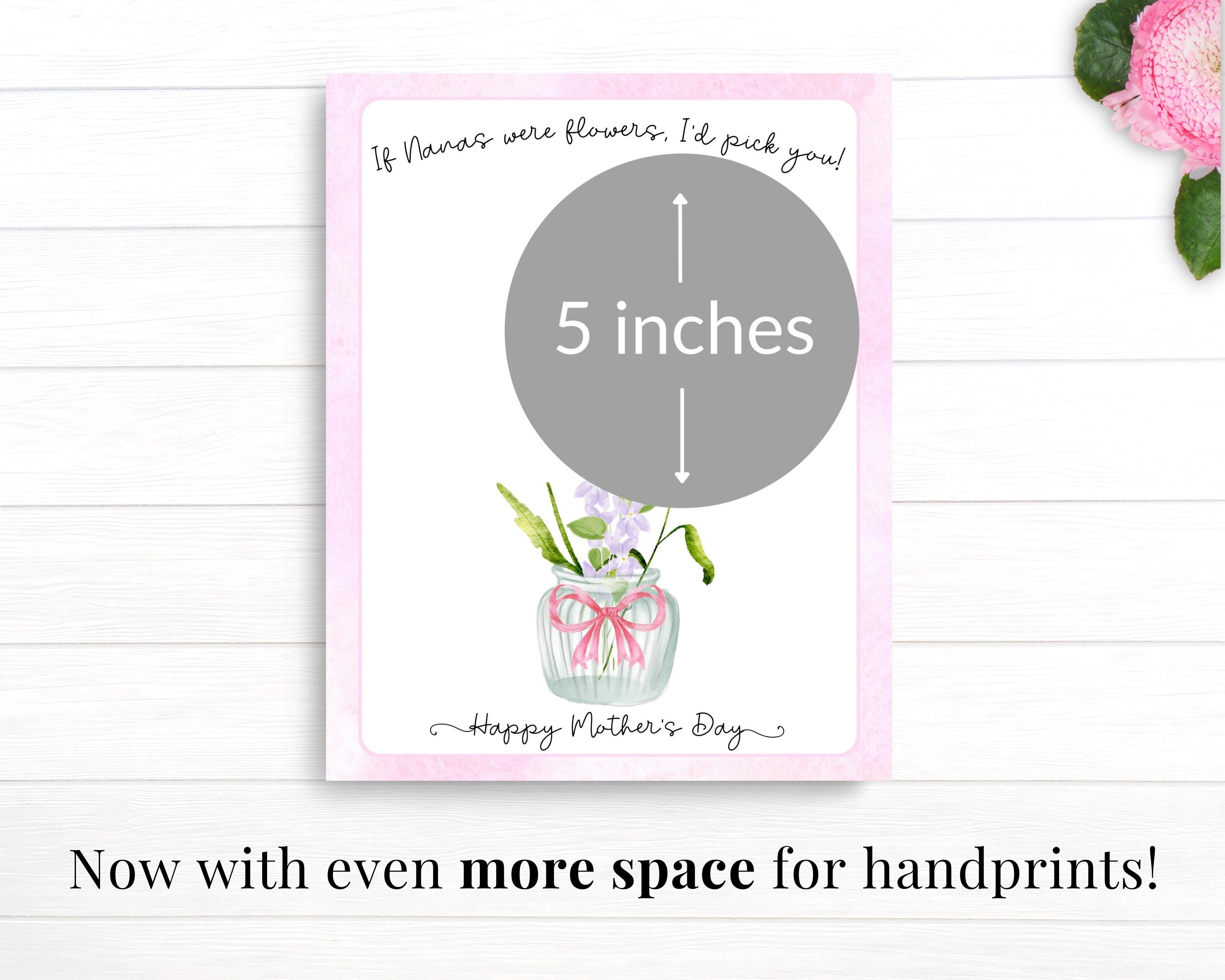 Nana Mothers Day Gift, Handprint Crafts for Kids, Flowers Card From ...