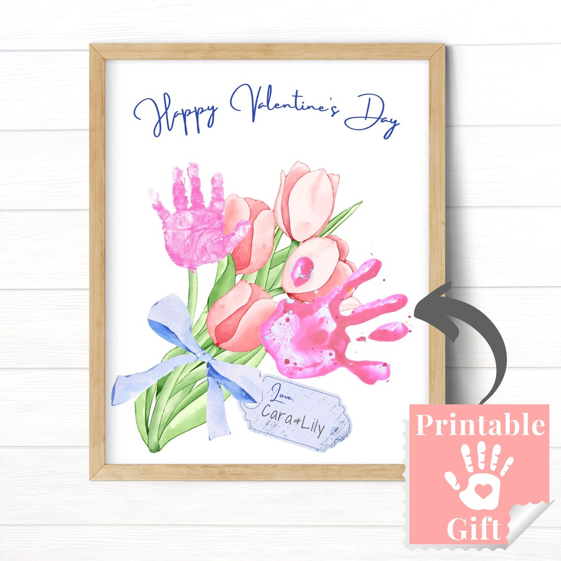 Personalized Preschool Valentines Craft for Toddlers, Handprint or ...