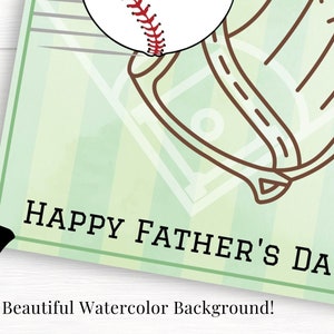Fathers Day Gift From Son, Baseball Dad Gift, Handprint Card, I Caught ...