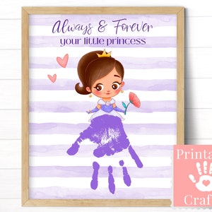 Your Little Princess Handprint Art, Personalized Gift From Girl ...