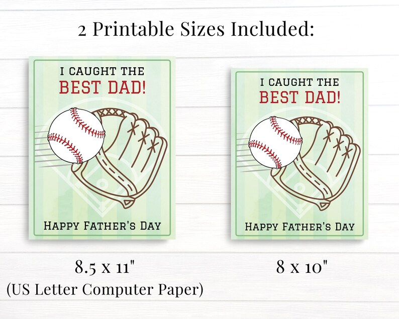 Fathers Day Gift From Son Baseball Dad Gift Handprint Card - Etsy