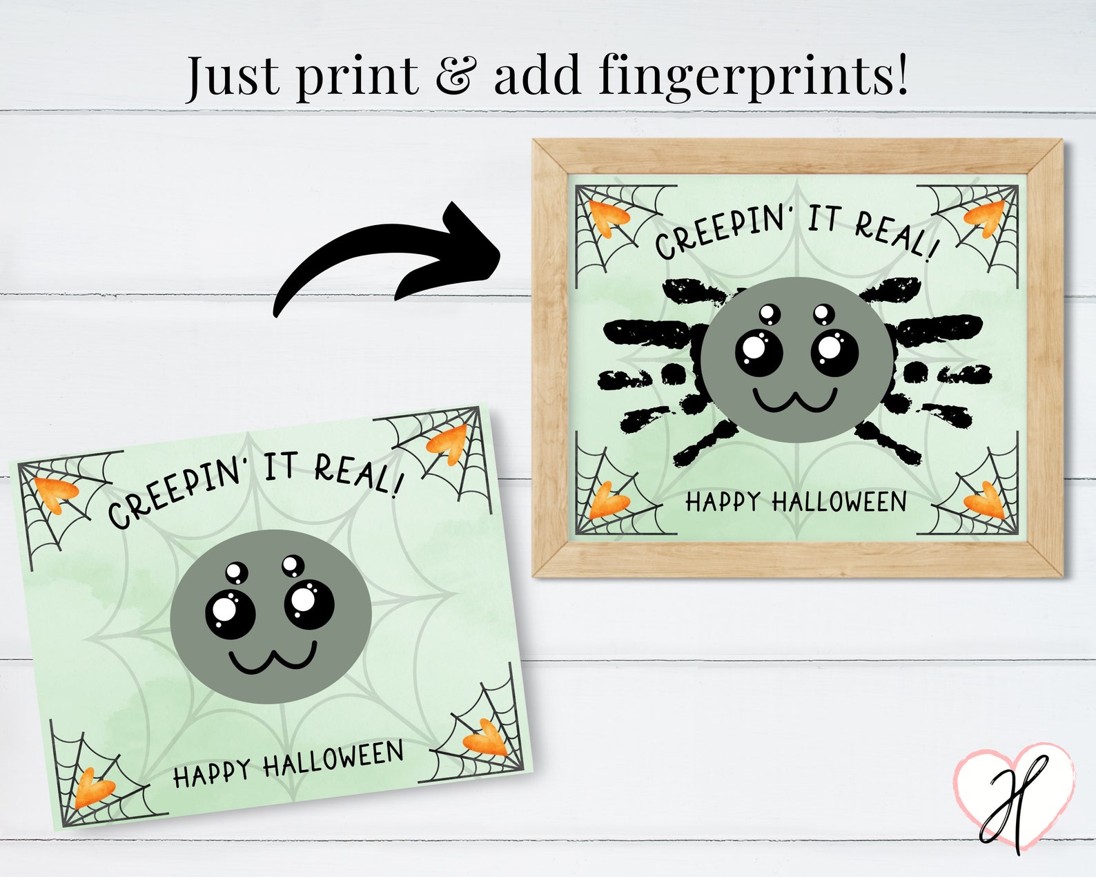 Creepin It Real Halloween Spider Handprint Craft for Kids, October ...