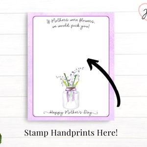 Mothers Day Handprint Flower, Personalize Gift for Mom From 2 Kids ...