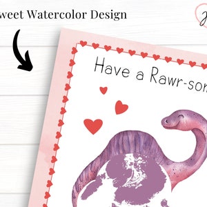 Valentine Dinosaur Crafts for Kids Preschool, Easy Handprint Valentines ...