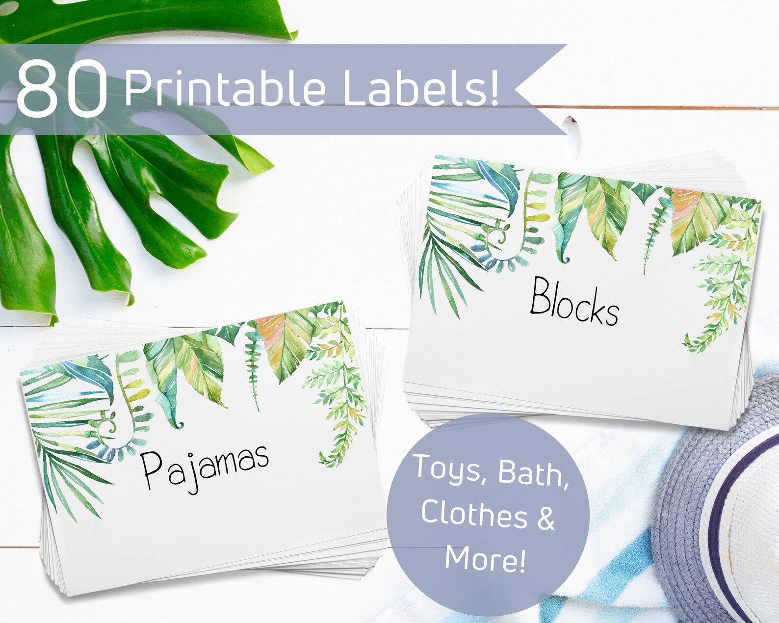 Set of 80 Printable Toy Bin Labels, Kids Playroom or Classroom ...