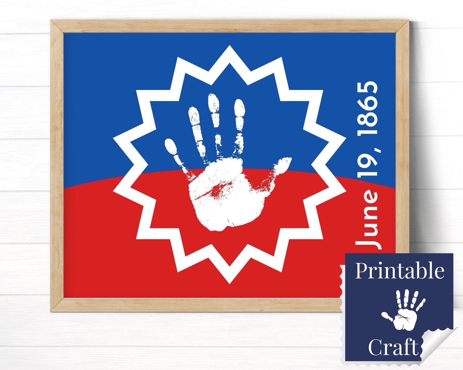 Juneteenth Preschool Activity, Printable Flag Handprint Art Craft for ...