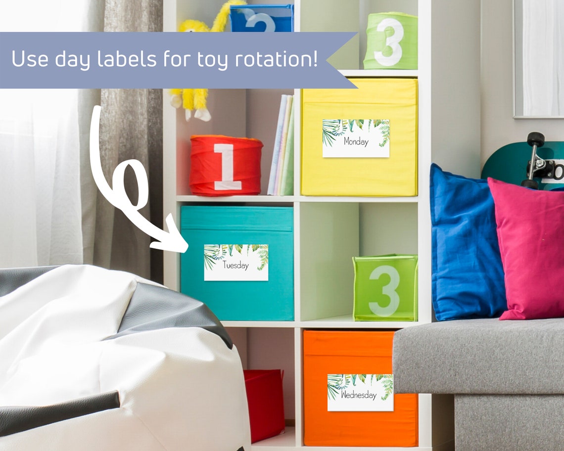 Set of 80 Printable Toy Bin Labels, Kids Playroom or Classroom ...