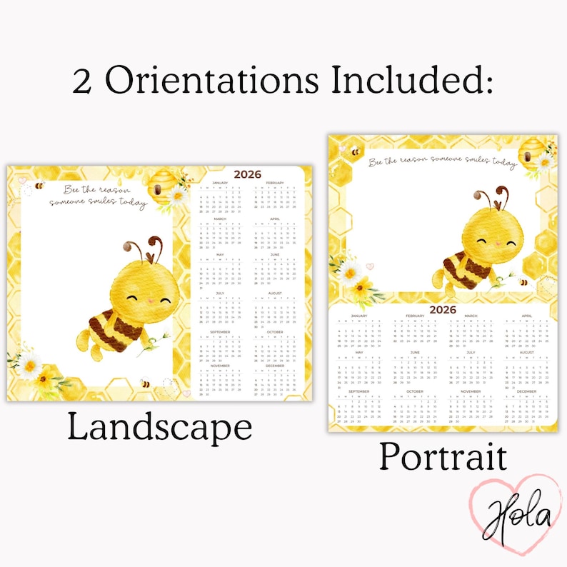 2026 Year Handprint Calendar Printable, Toddler Bumble Bee Craft ...