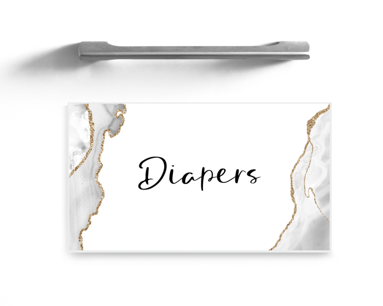 Baby Drawer Labels Set of 80, Nursery Organization, White and Gold ...