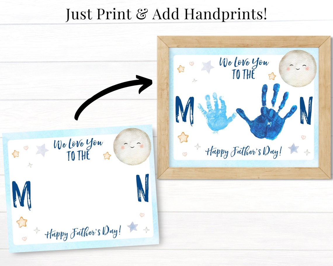 Fathers Day Gift for Dad We Love You to the Moon 2 Kids - Etsy