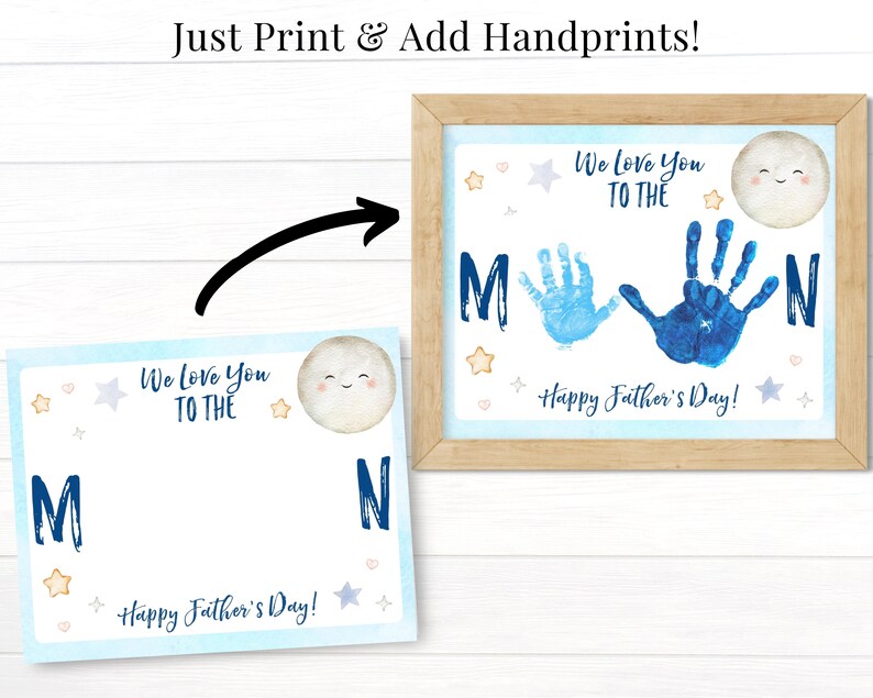 Fathers Day Gift for Dad We Love You to the Moon 2 Kids - Etsy