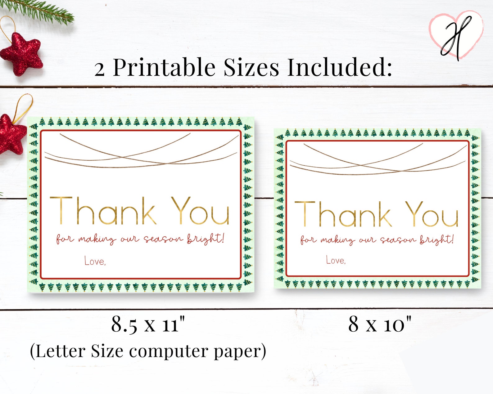 Christmas Thank You Cards for Teachers Christmas Lights - Etsy