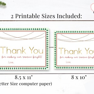 Christmas Thank You Cards for Teachers, Christmas Lights Fingerprint ...