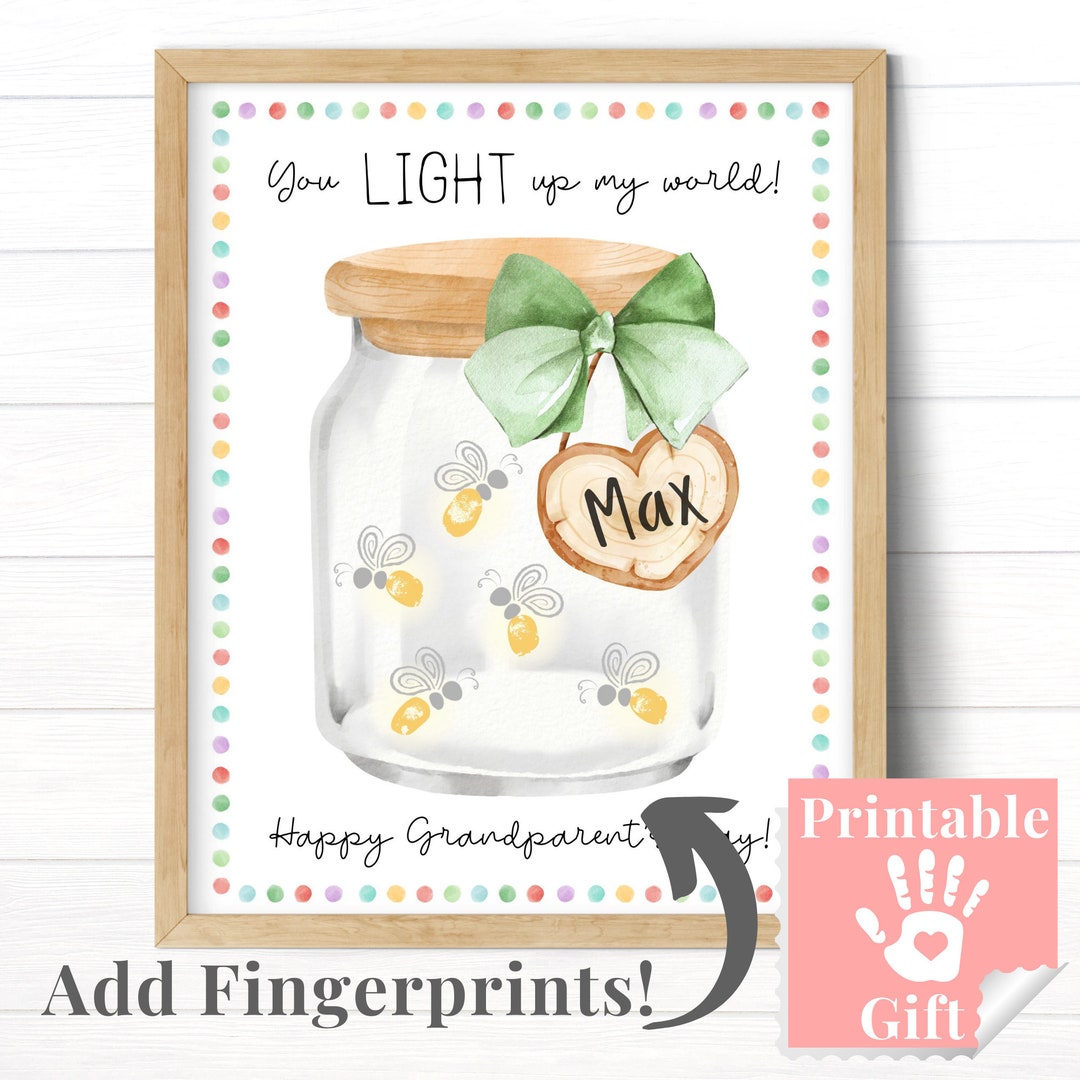 Grandparents Day Gifts Personalized From Grandkids, Kids Firefly ...