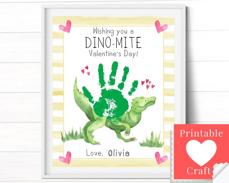 Dinosaur Valentine Card Printable for Girl Preschool - Etsy