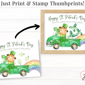 St Patricks Day Thumbprint Art Craft, Fingerprint Preschool Toddler ...