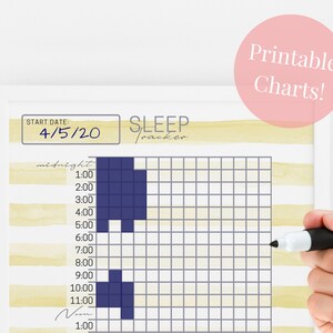 Sleep Tracker Printable Planner Pages 24 hour Sleep Log for | Etsy