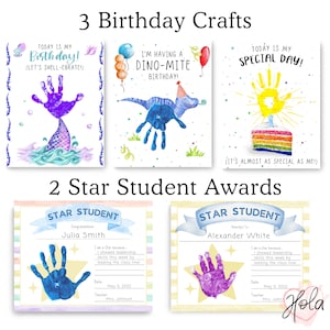 Kids Handprint Art Bundle for Preschool Daycare or Homeschool, Full ...