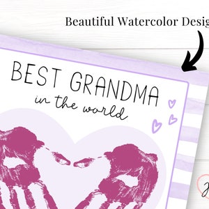 Grandma Mother’s Day Gift, Handprint Keepsake Card, Toddler Craft From ...