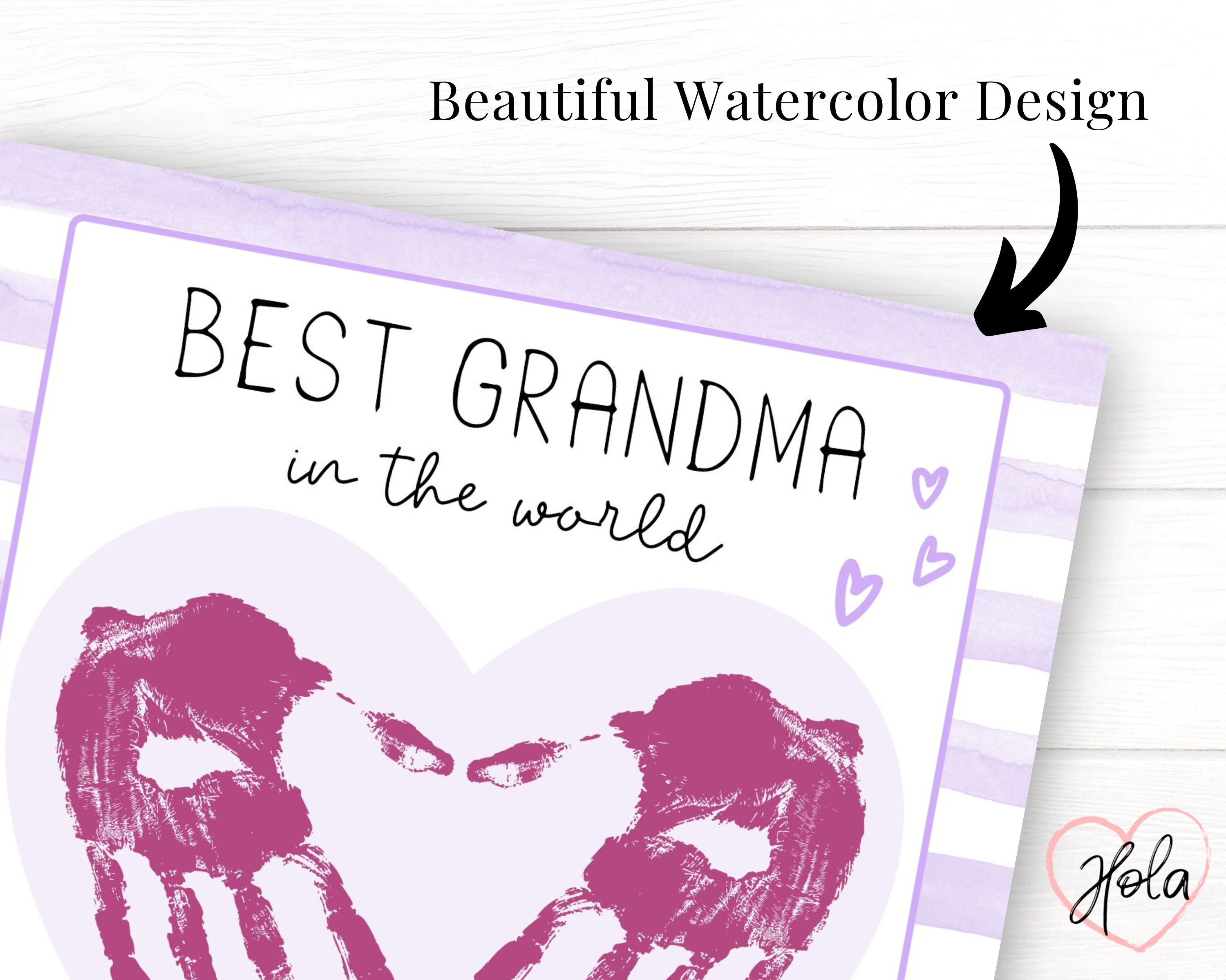 Grandma Mother’s Day Gift, Handprint Keepsake Card, Toddler Craft From ...