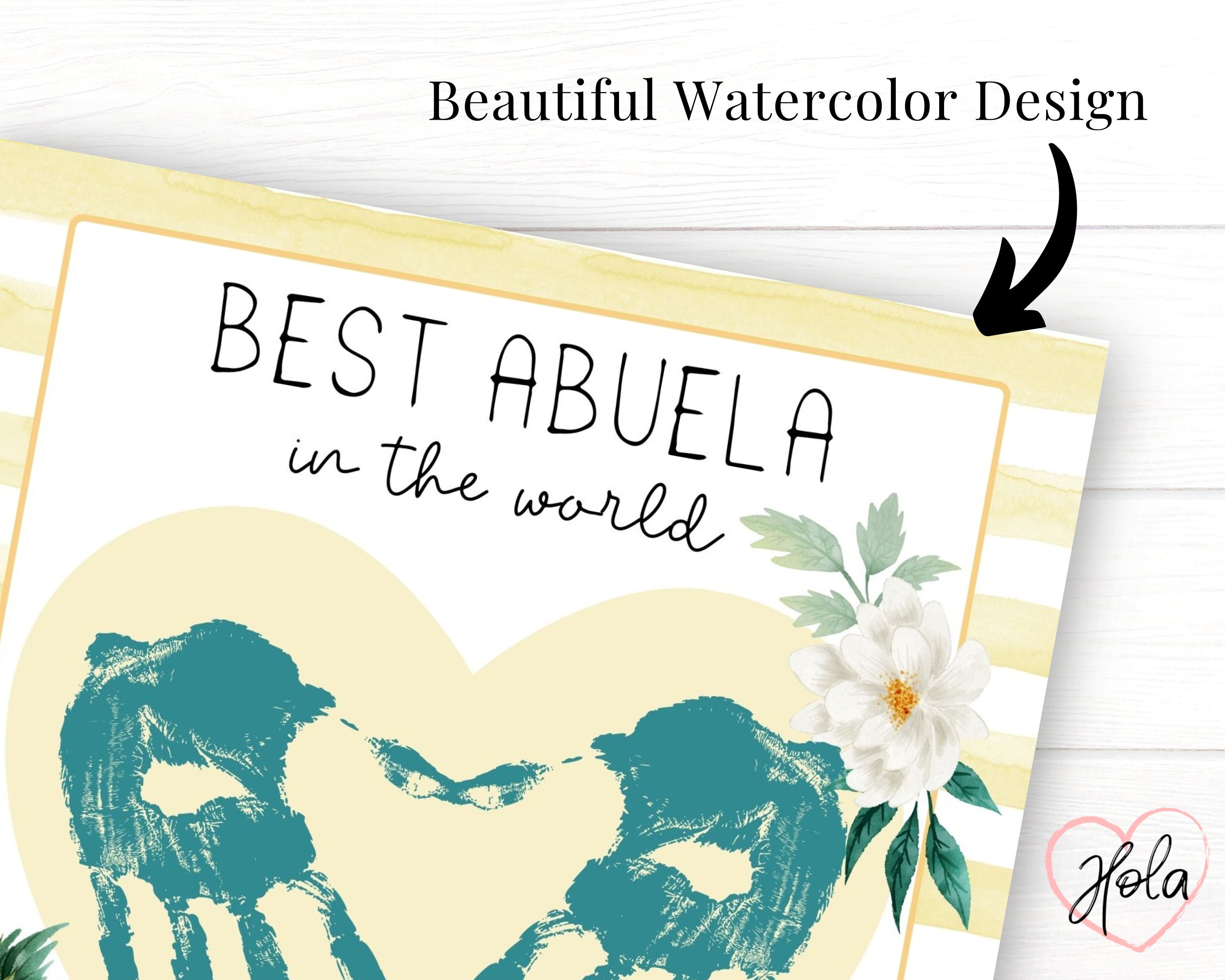 Abuela Mother’s Day Gift, Handprint Art for Grandma in Spanish ...