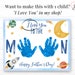 Love You to the Moon Printable Card, Father Day Handprint Art for ...