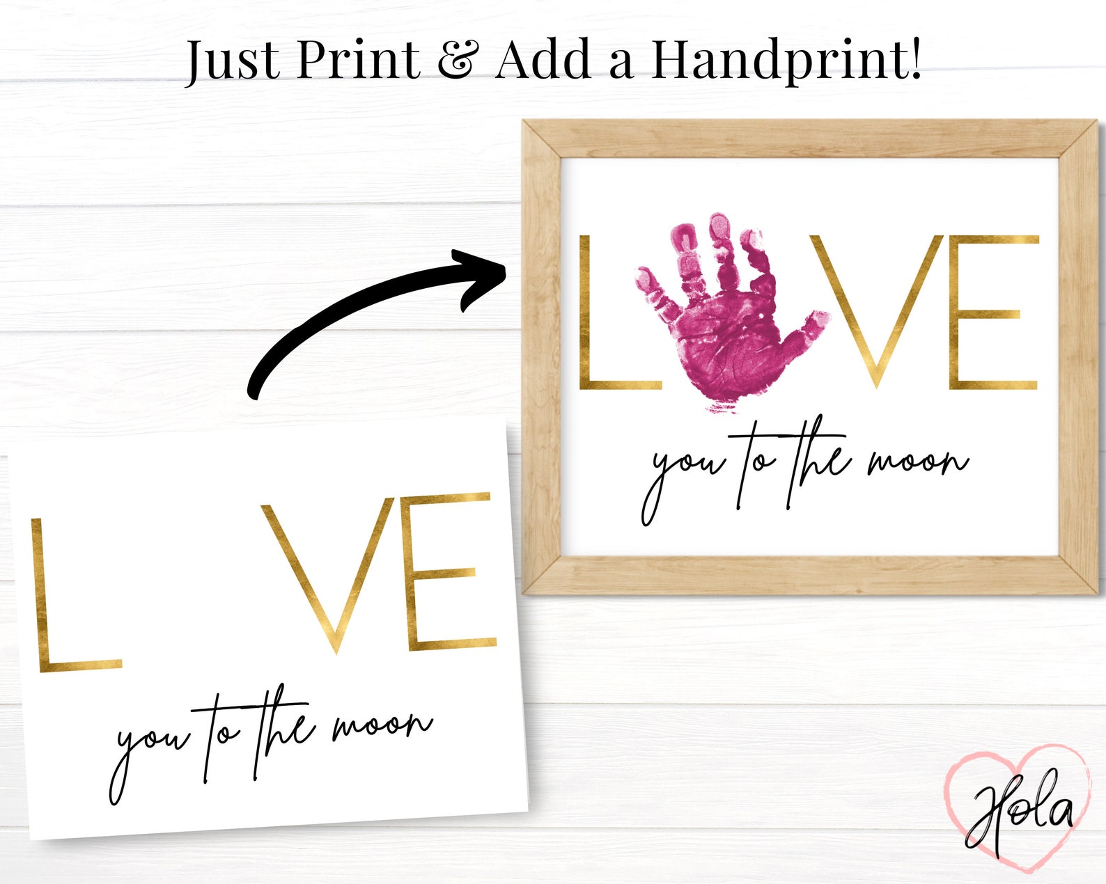 I Love You to the Moon Handprint Art for Kids Sentimental - Etsy