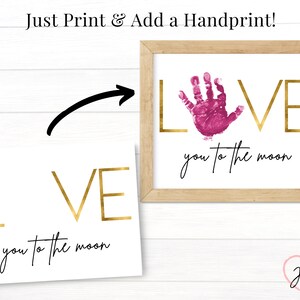 I Love You to the Moon, Handprint Art for Kids, Sentimental Gift Ideas ...