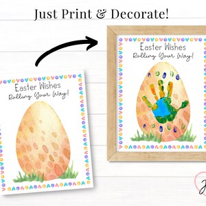 Easter Egg Craft Paper, Printable Pattern for Kids, Spring Handprint ...