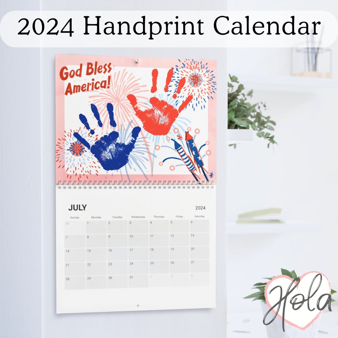 2024 Handprint Wall Calendar to Make With Kids, Personalized ...