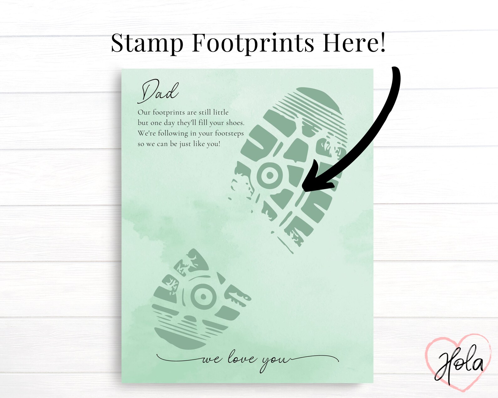 Fathers Day Poem From Kids Personalized Footprint Gift for - Etsy