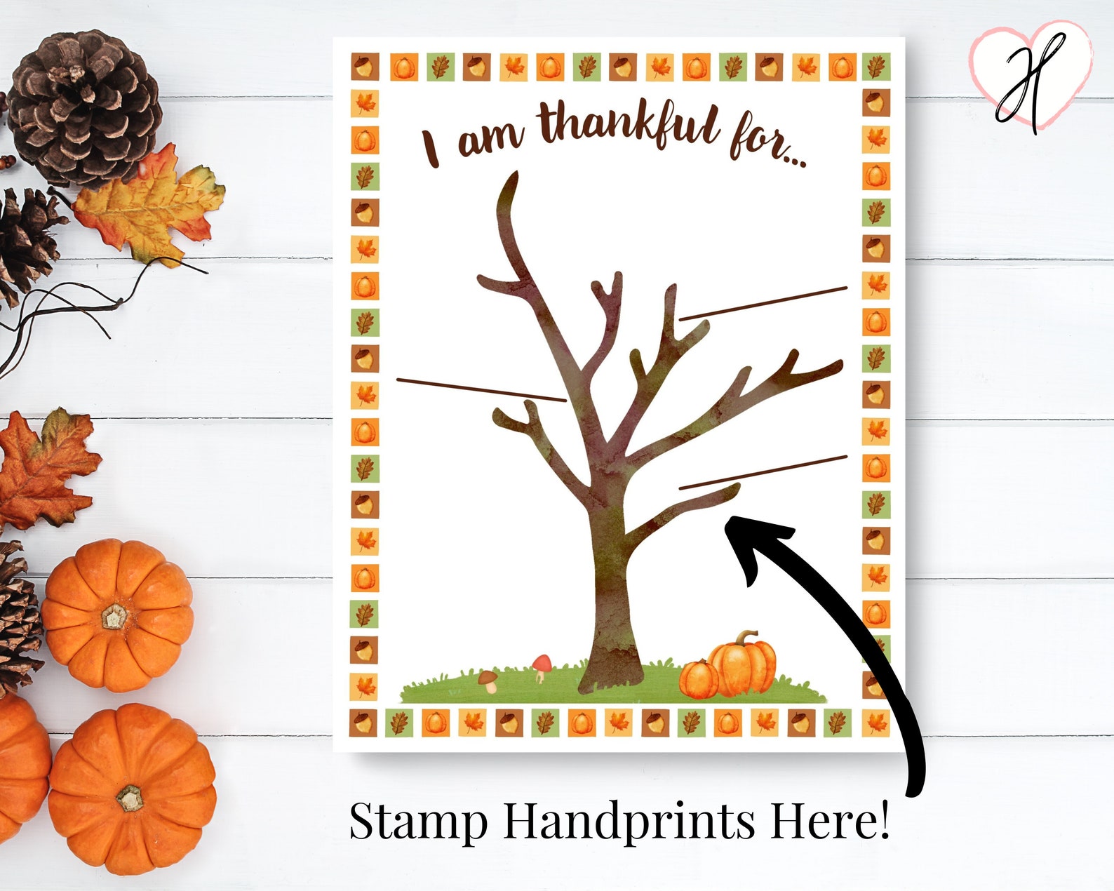 Thanksgiving Handprint Tree Craft: I Am Grateful for Preschool ...
