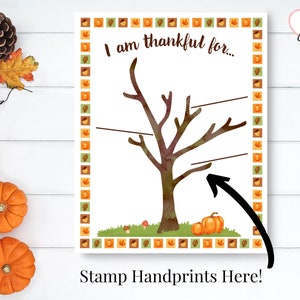 Thanksgiving Handprint Tree Craft: I Am Grateful for Preschool ...