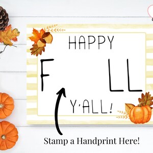 Happy Fall Yall Handprint, Fall Crafts for Kids, Preschool and Daycare ...