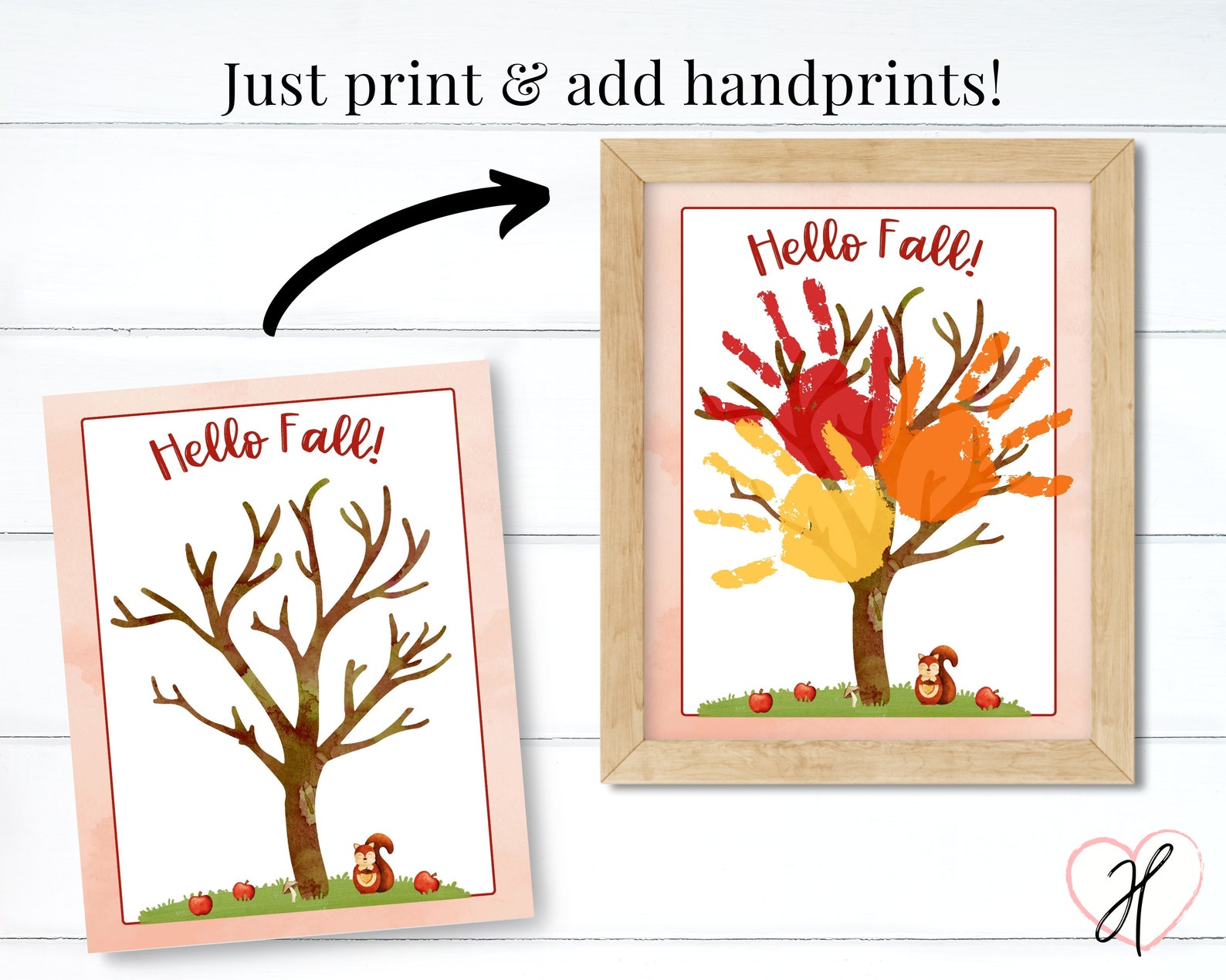 Fall Activities for Kids Preschool Handprint Crafts DIY Fall - Etsy