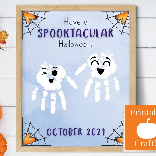 Halloween Printables for Kids Preschool Handprint Art - Etsy