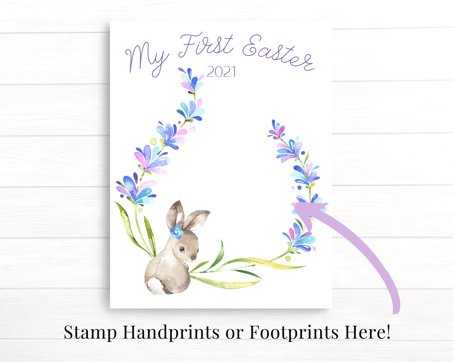 My First Easter Keepsake Printable Easter Bunny Craft | Etsy