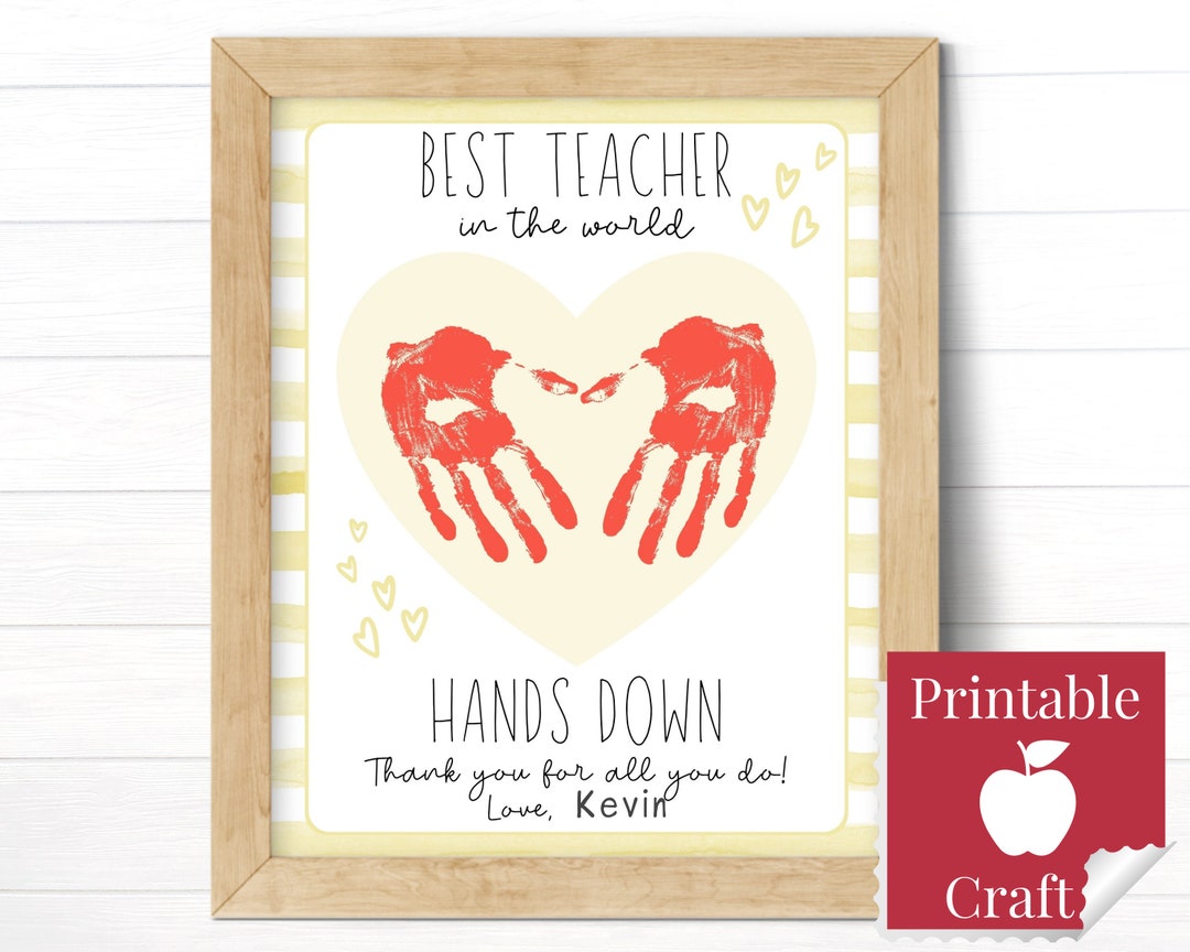End of Year Teacher Gift, Personalized Card Craft for Preschool ...